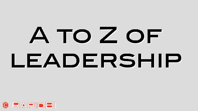 A to Z of leadership ideas