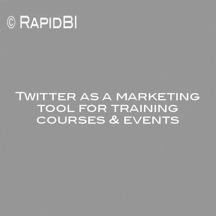 How to use Twitter to market your training courses